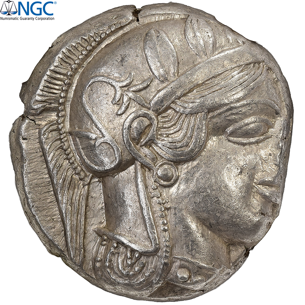 Attica, Tetradrachm, ca. 454-404 BC, Athens, Silver, NGC, | Greek Coins