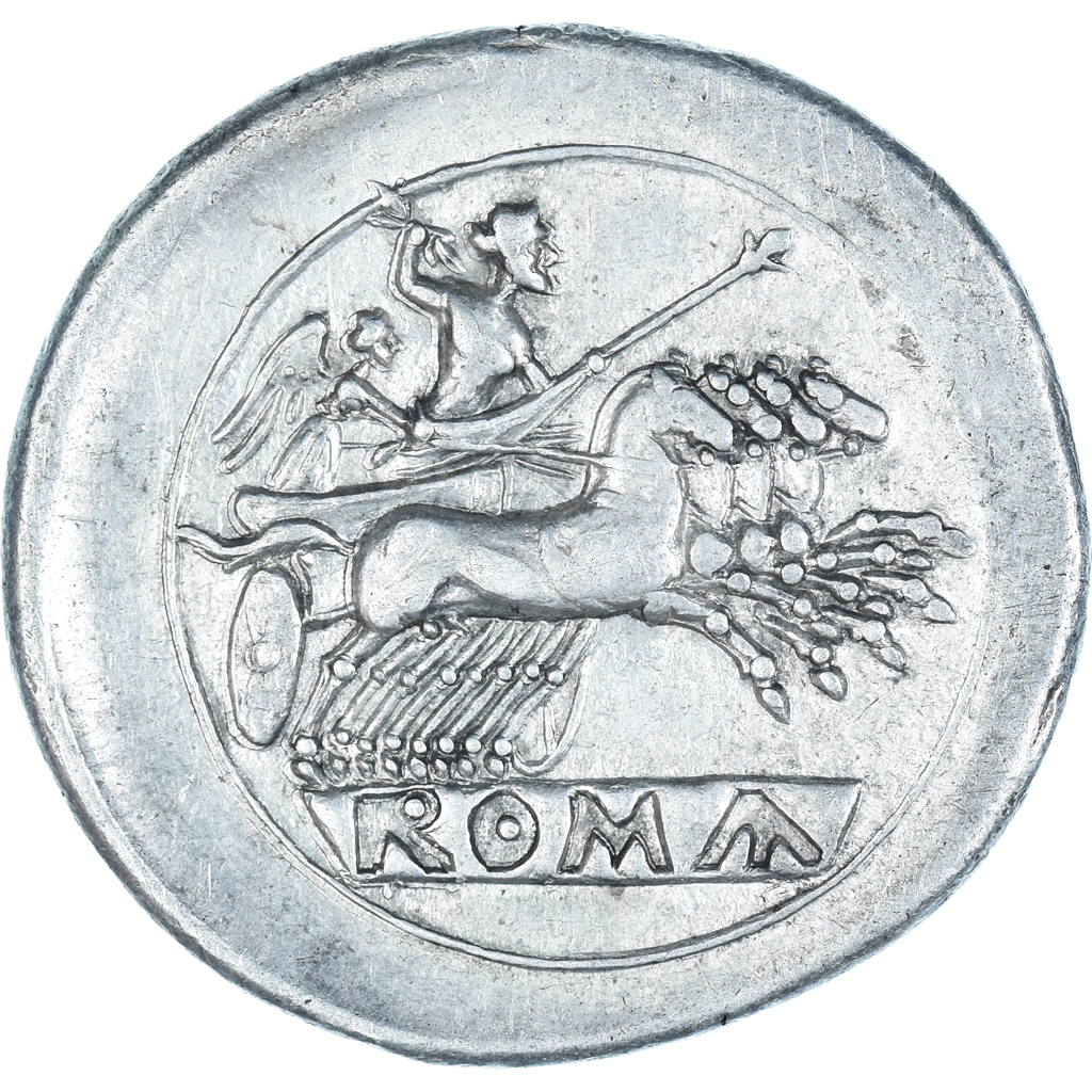 Anonymous, Quadrigatus, 225-212 BC, Rome, Pedigree, Silver, | Roman ...