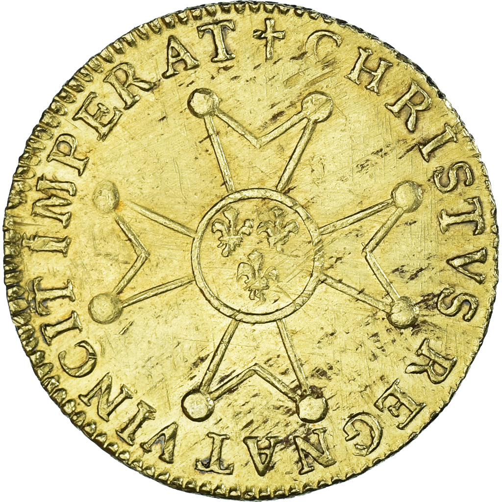 Coin, France, Louis XV, louis à la croix de chevalier, 1718, Limoges