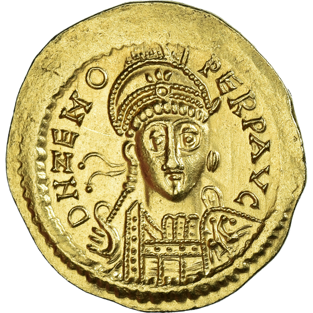 Coin, Zeno, Solidus, 476-491, Constantinople, , Gold, RIC:910
