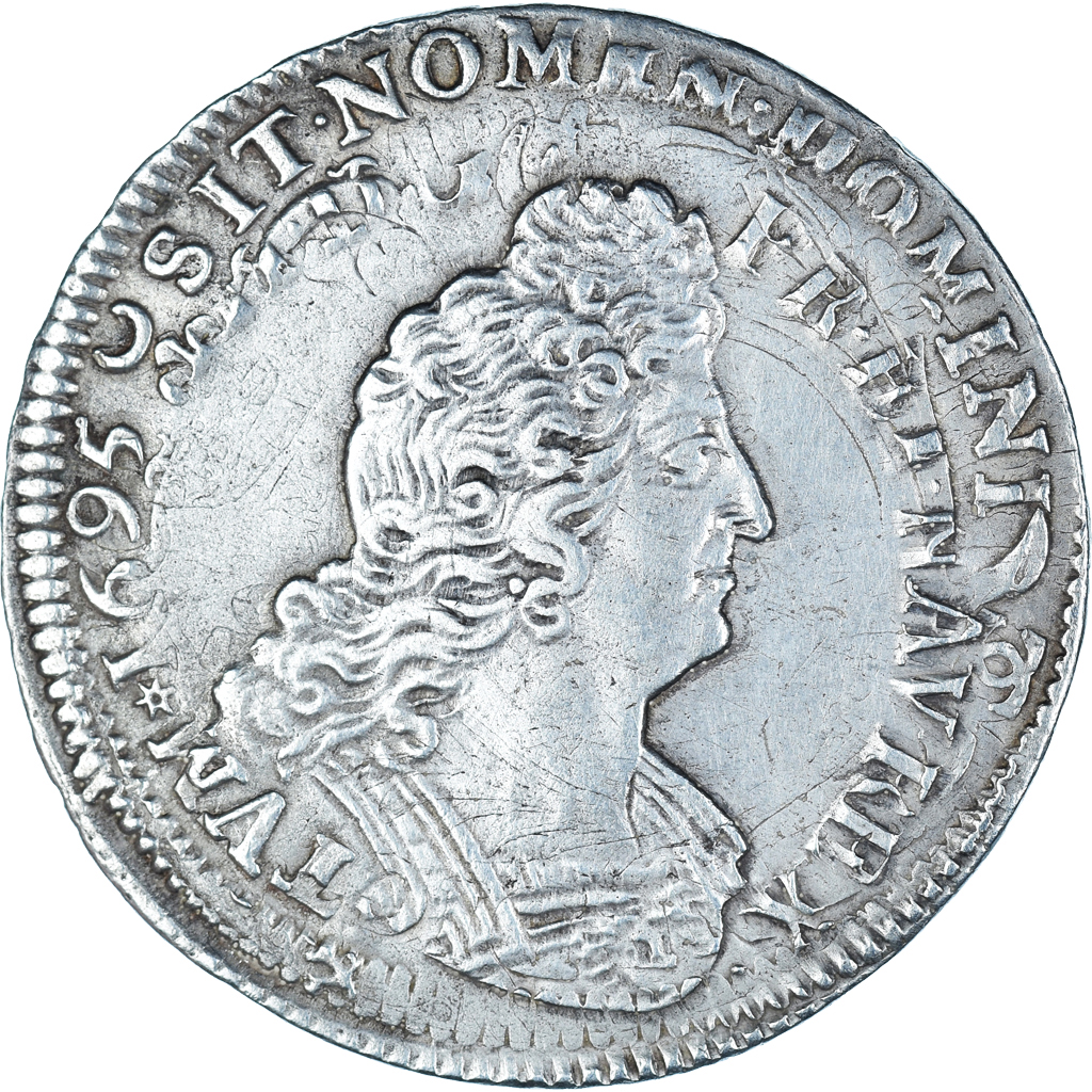 Coin, France, Louis XIV, 1/2 Ecu aux insignes, 1702, Rennes, , Silver