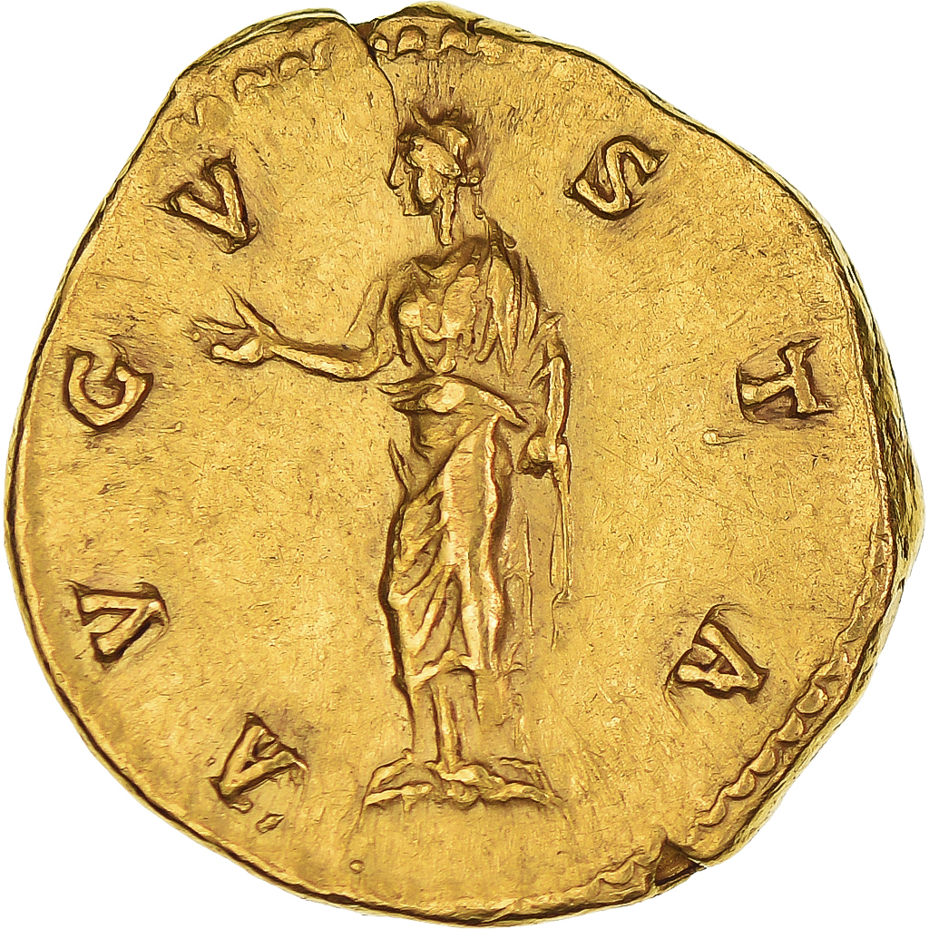 Diva Faustina I, Aureus, 141, Rome, Gold, , RIC:367 | Roman Imperial Coins