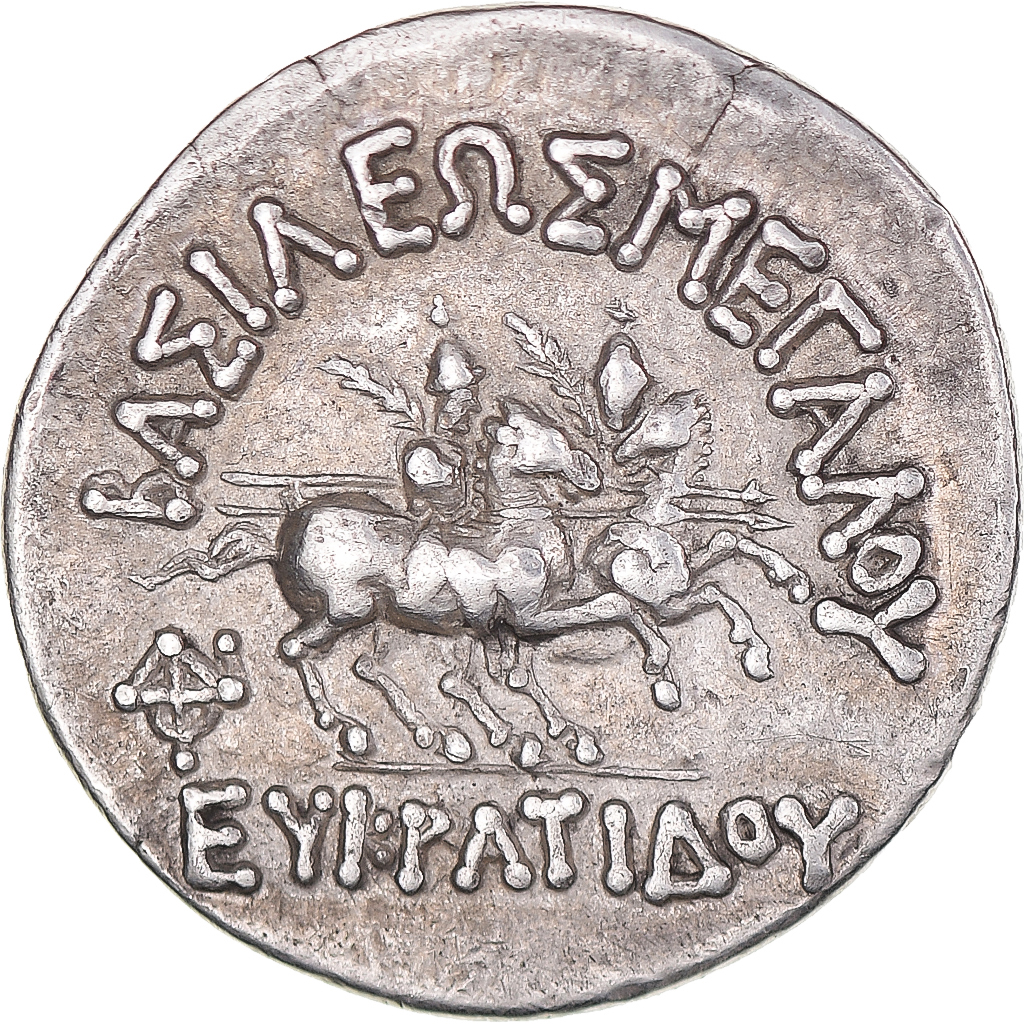 Baktrian Kingdom, Eukratides I, Drachm, 171-145 BC, Silver, | Ancient ...