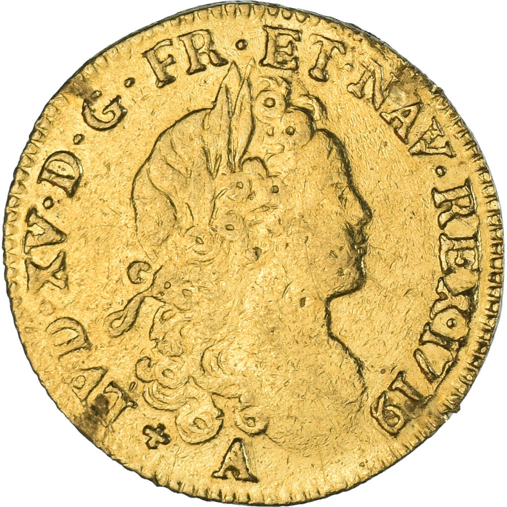 Coin, France, Louis XV, louis à la croix de chevalier, 1719, Paris,