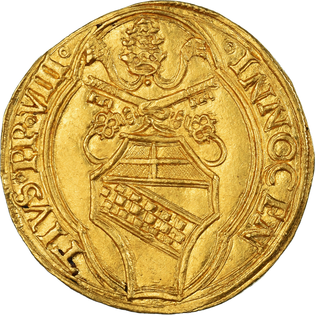 Papal States, Innocent VIII, Fiorino di camera, 1484-1492, Rome, Gold,