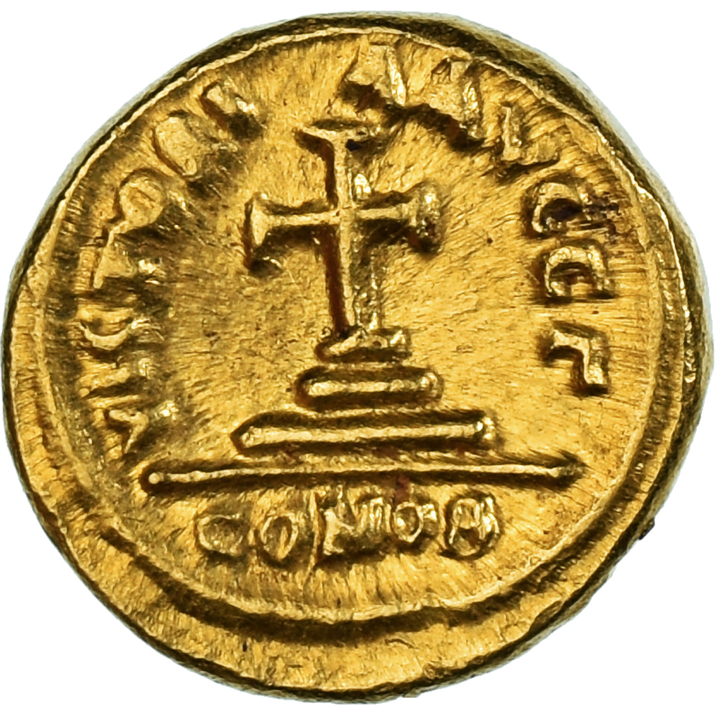 Heraclius, with Heraclius Constantine, Solidus, 614-615, Carthage, Gold ...