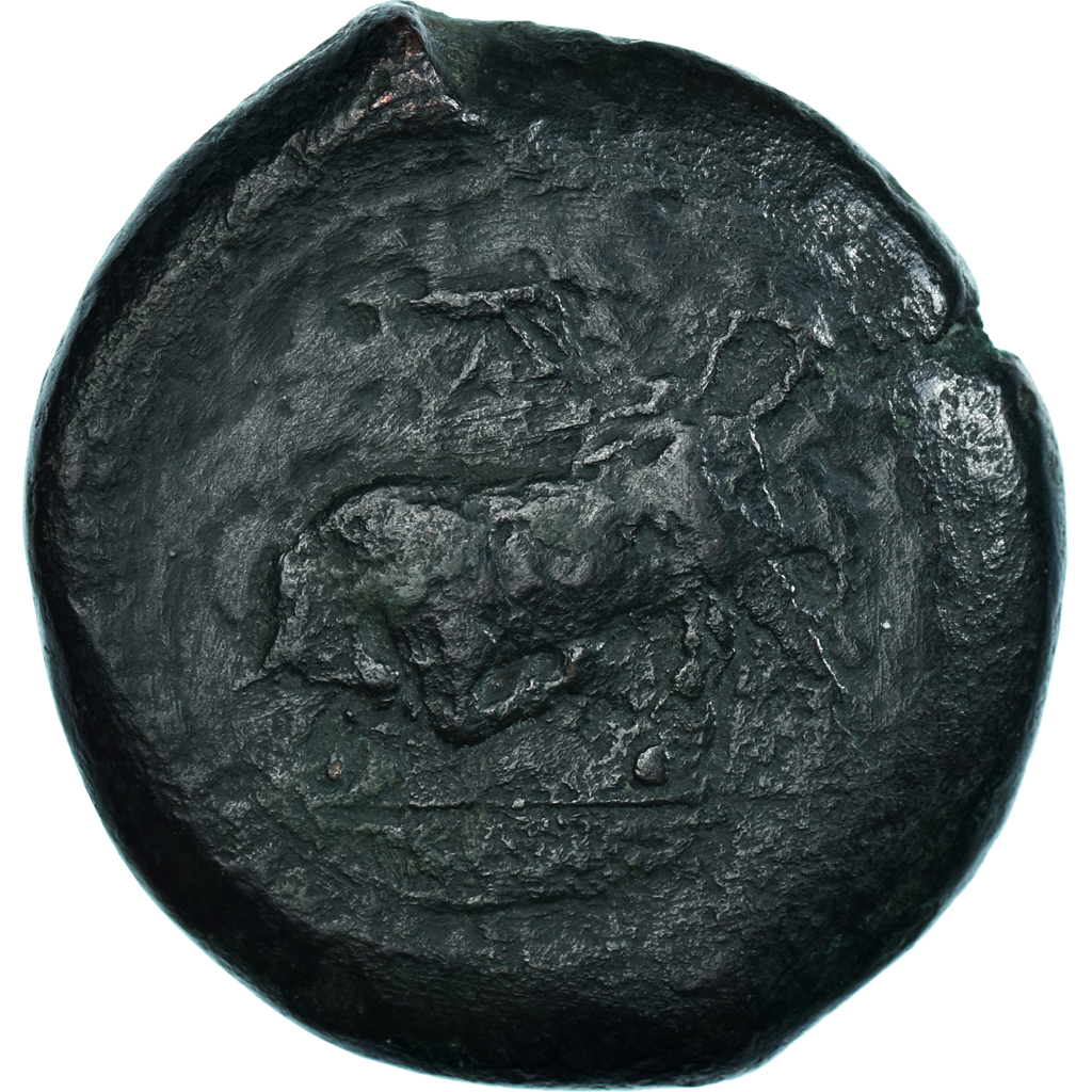 Coin, Sicily, Æ, ca. 370-358 BC, Tauromenion, Campanian Mercenaries,