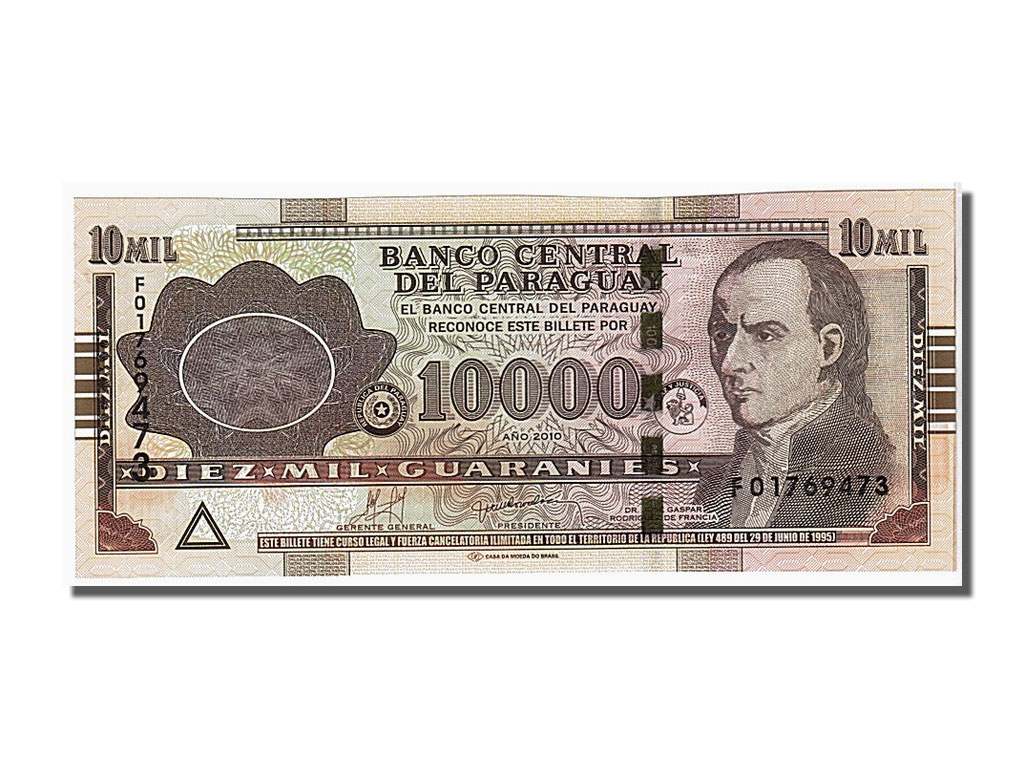 Banknote, Paraguay, 10 000 Guaranies, 2010, UNC(65-70) | World Paper Money