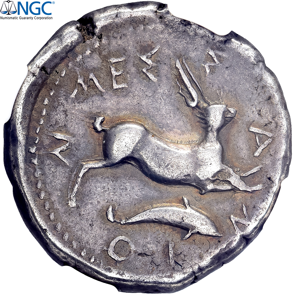 Sicily, Tetradrachm, ca. 425-421 BC, Messana, Silver, NGC, | Greek Coins