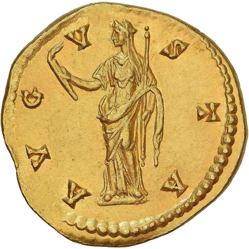 Diva Faustina I, Aureus, 141, Rome, Gold, , RIC:III-356a | Roman ...