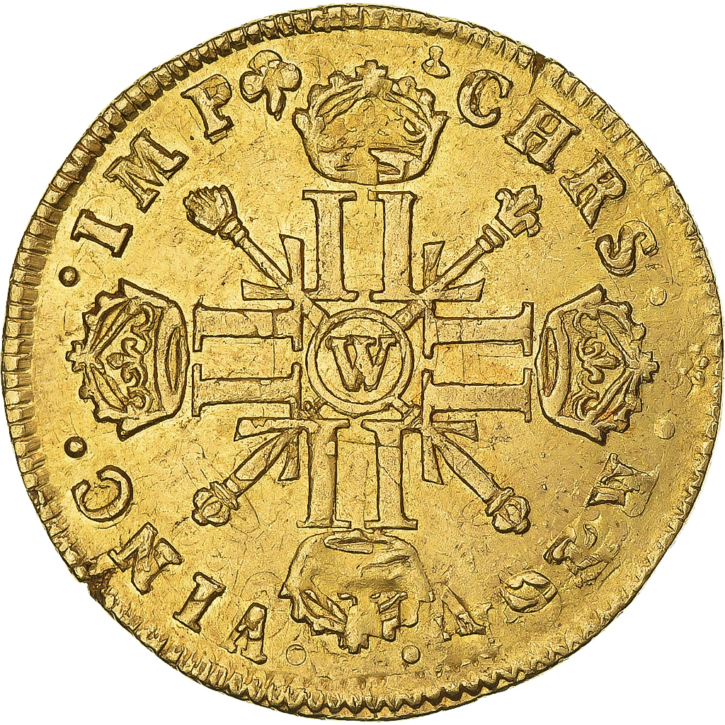 Coin, France, Louis XIV, louis d'or aux 8 L et aux insignes, 1701, Lille