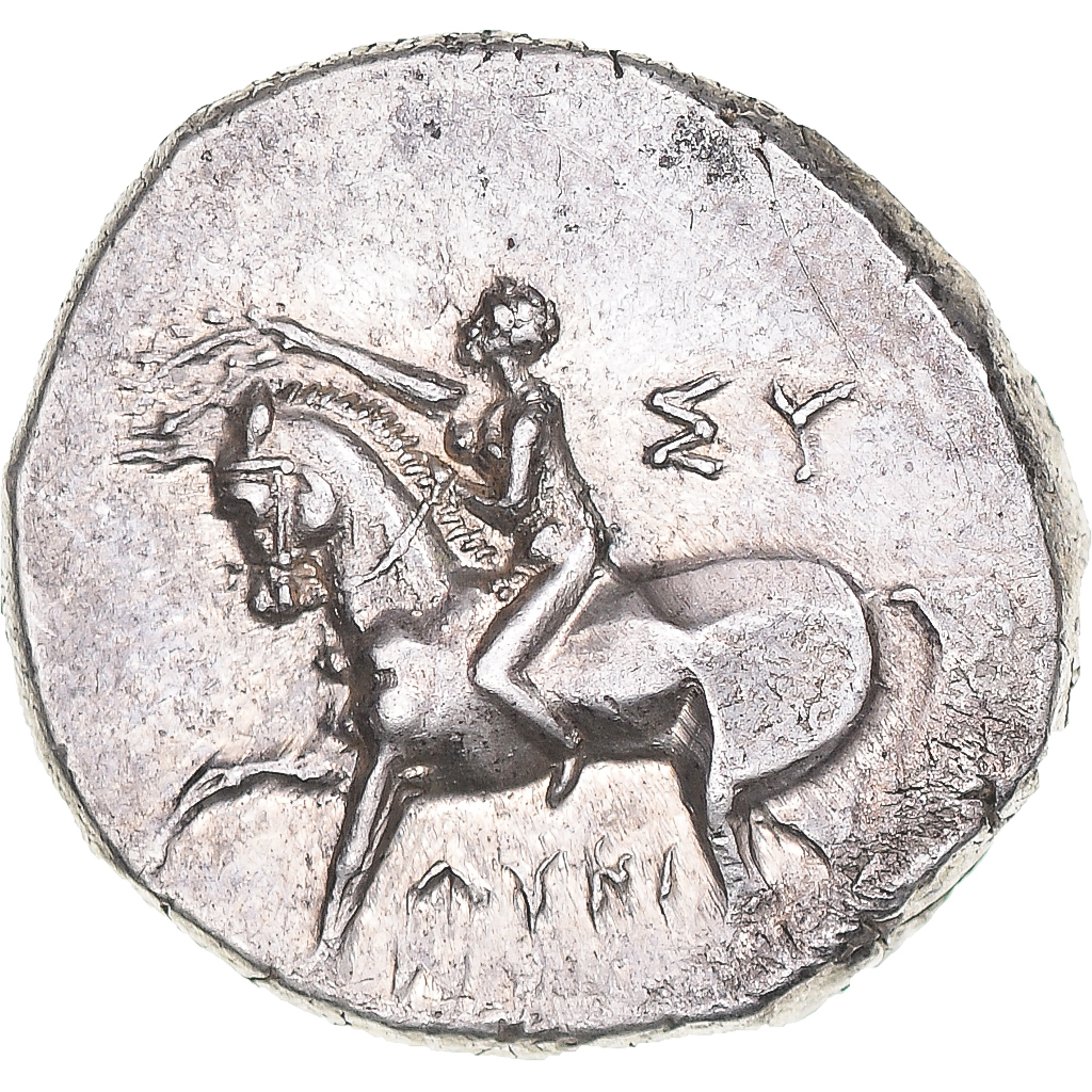 Coin, Calabria, Didrachm, ca. 272-240 BC, Tarentum, , Silver, HN