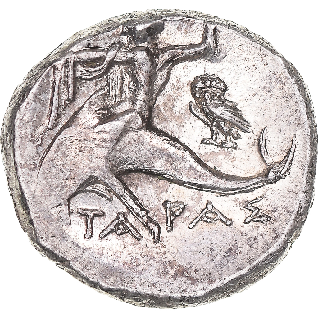 Coin, Calabria, Didrachm, ca. 272-240 BC, Tarentum, , Silver, HN