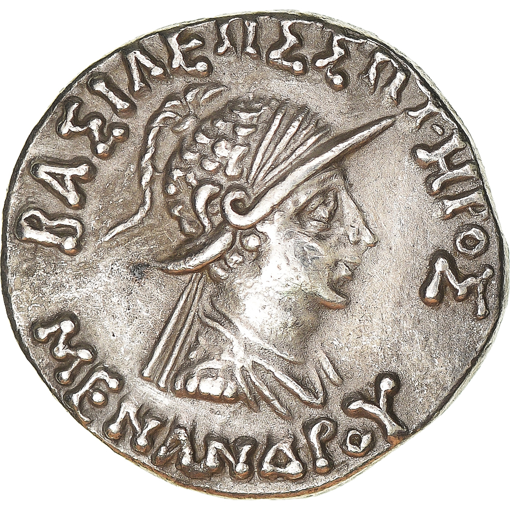 Coin, Indo-Greek Kingdom, Menander, Tetradrachm, 165/55-130 BC ...