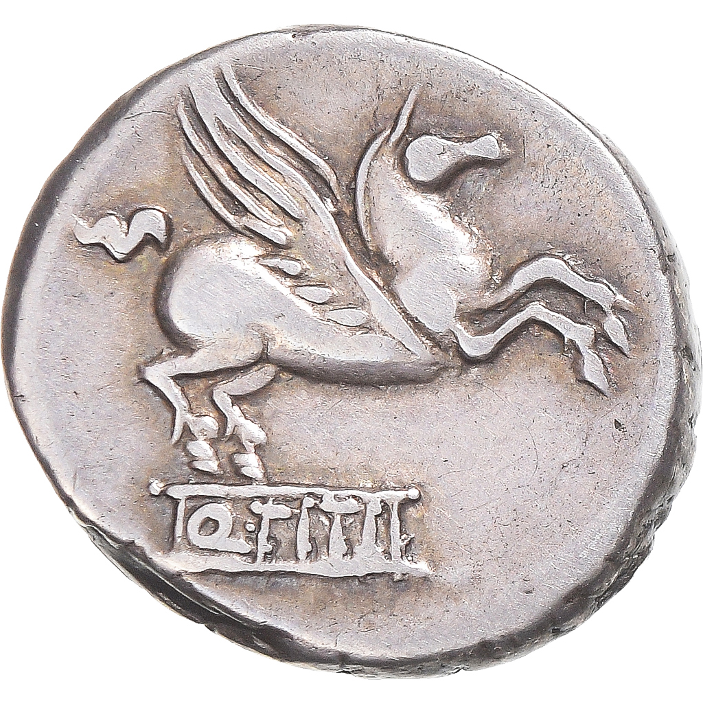 Coin, Titia, Denarius, 90 BC, Rome, , Silver, Crawford:341/2 | Roman ...