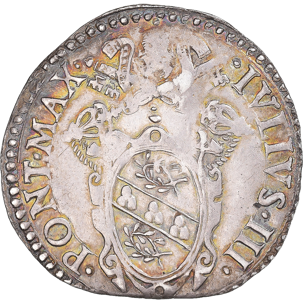 Coin, ITALIAN STATES, PAPAL STATES, Jules III, Giulio, ND (1550-1555 ...