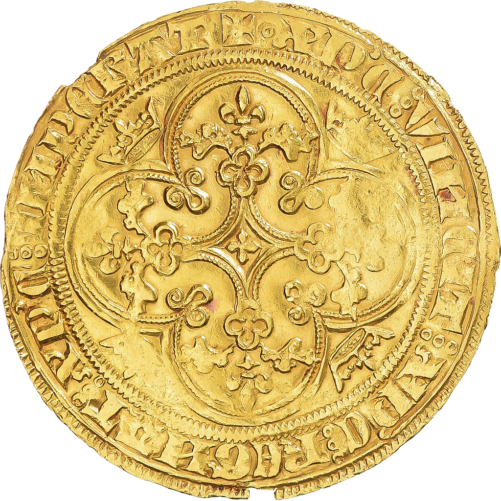 Coin, France, Philippe VI, Pavillon d'or, 1339-1350, , Gold | European ...