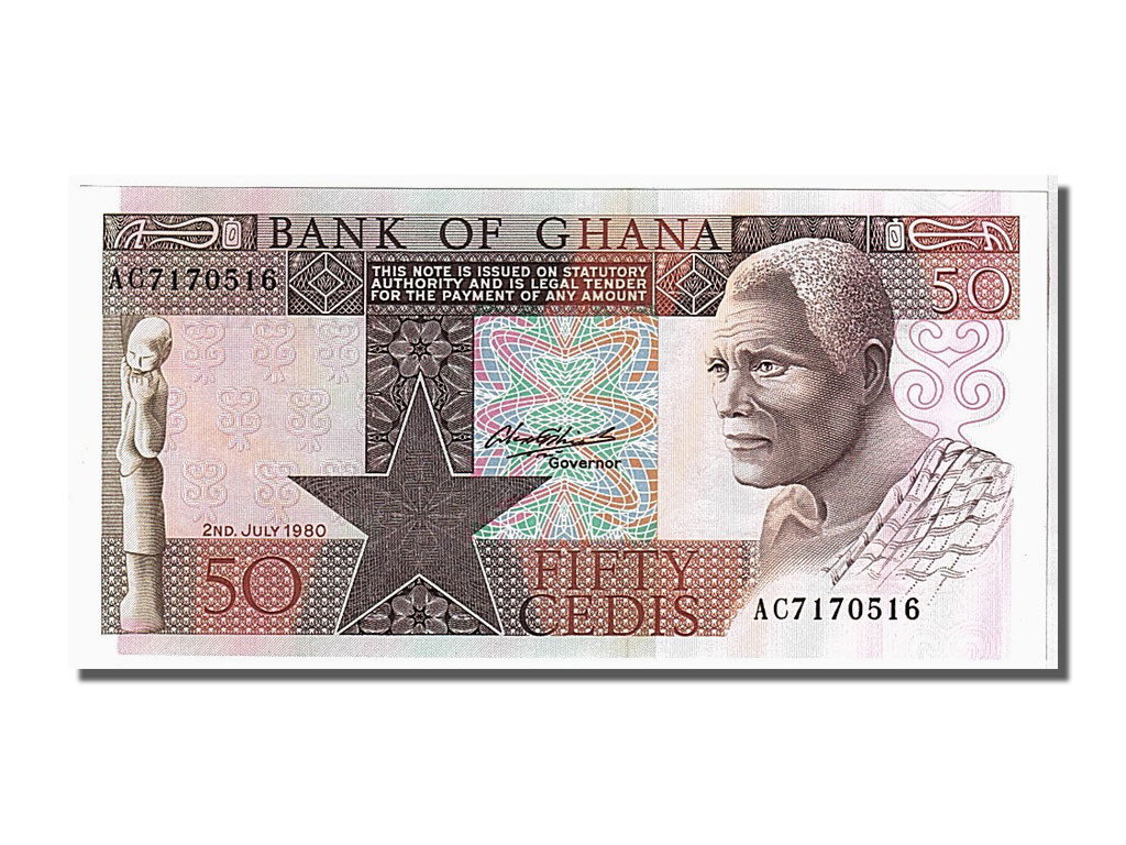 Banknote, Ghana, 50 Cedis, 1980, KM:22b, UNC(65-70) | World Paper Money