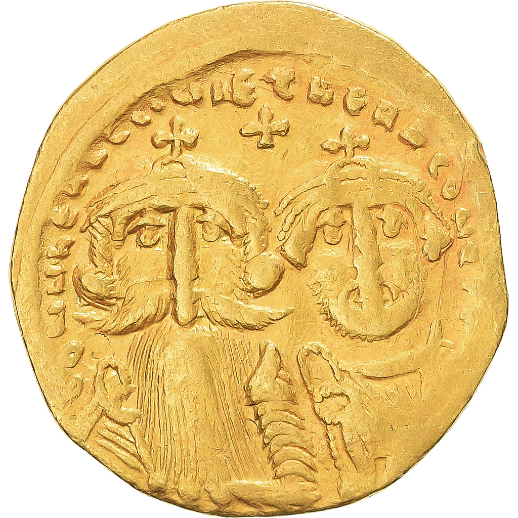 Heraclius & Heraclius Constantin, Solidus, 613-641, Constantinople, Gold