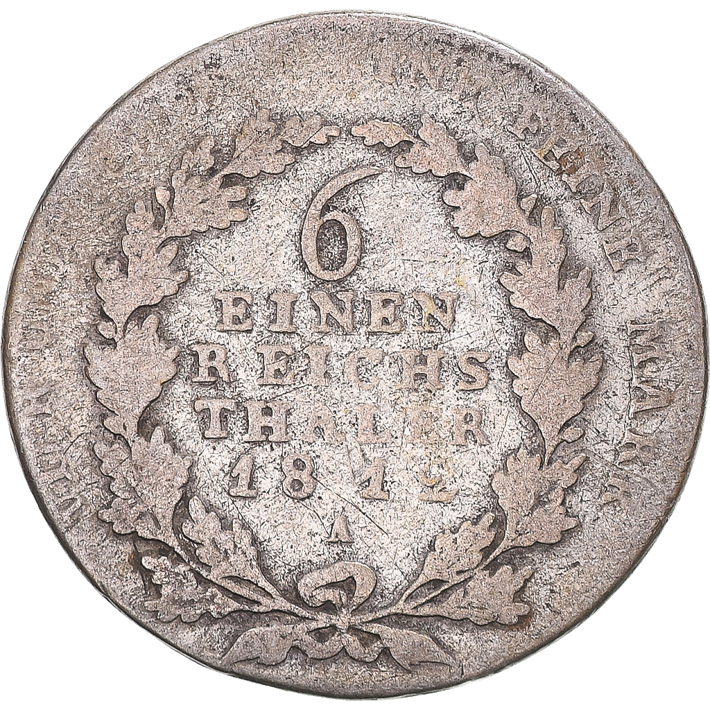 Coin, German States, PRUSSIA, Friedrich Wilhelm IV, 1/6 Thaler, 1842 ...