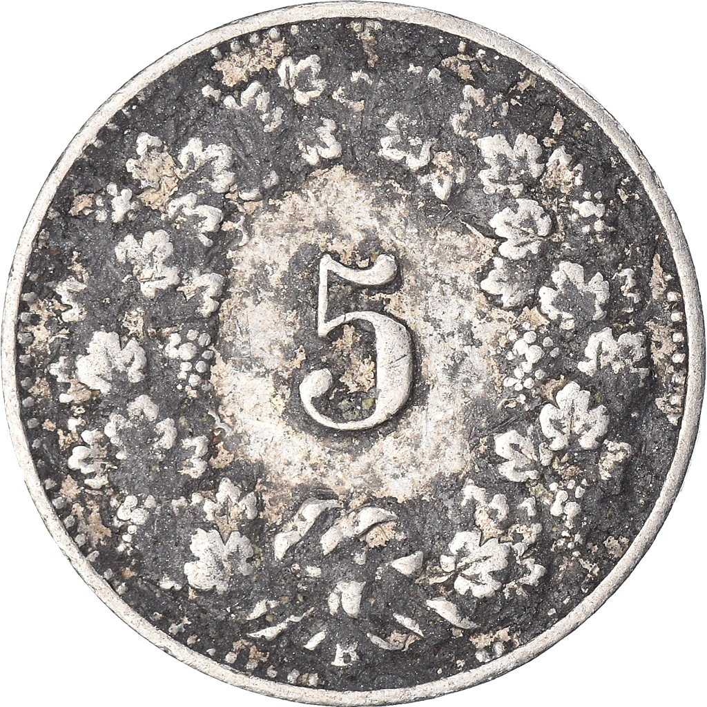 Coin, Switzerland, 5 Rappen, 1899 | European Coins