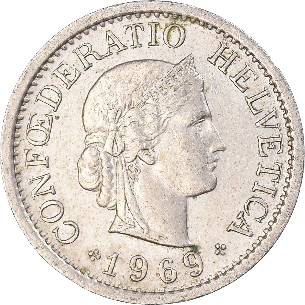 Coin, Switzerland, 10 Rappen, 1969 | European Coins