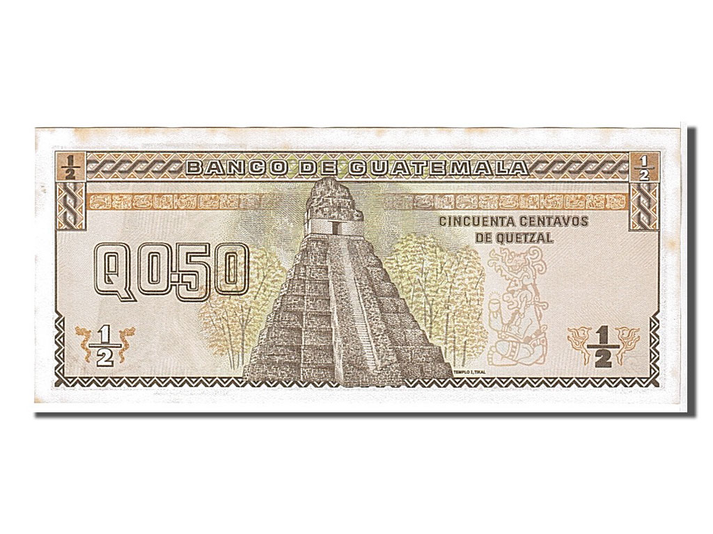 Banknote, Guatemala, 1/2 Quetzal, 1989, AU(55-58) | World Paper Money