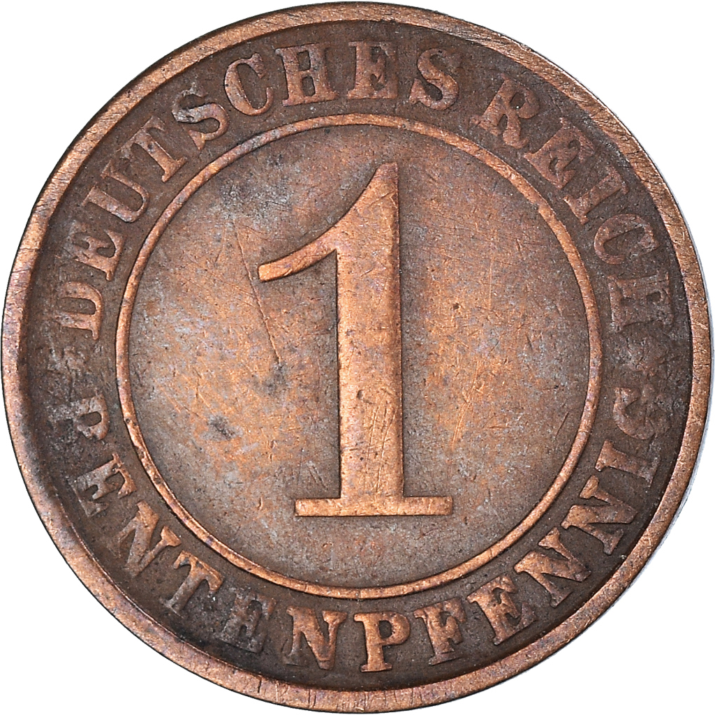 Coin, GERMANY, WEIMAR REPUBLIC, Rentenpfennig, 1924 | European Coins
