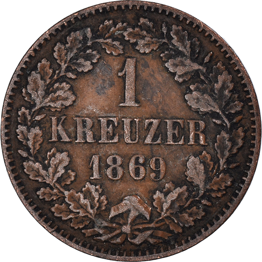Coin, German States, Kreuzer, 1869 | European Coins