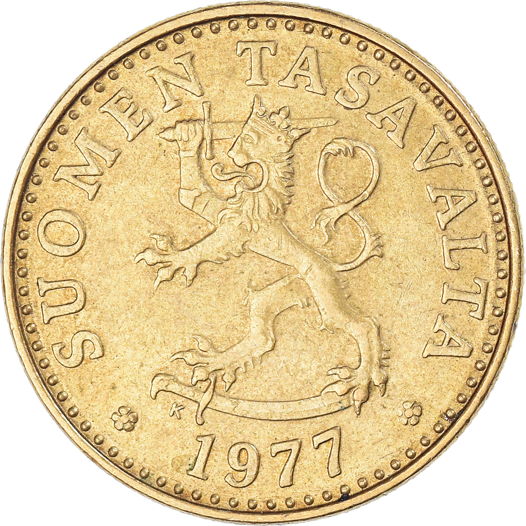 Coin, Finland, 20 Pennia, 1977 | European Coins