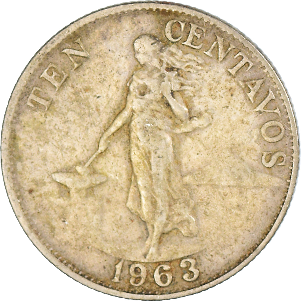 Coin, Philippines, 10 Centavos, 1963 | Asian and Middle Eastern Coins