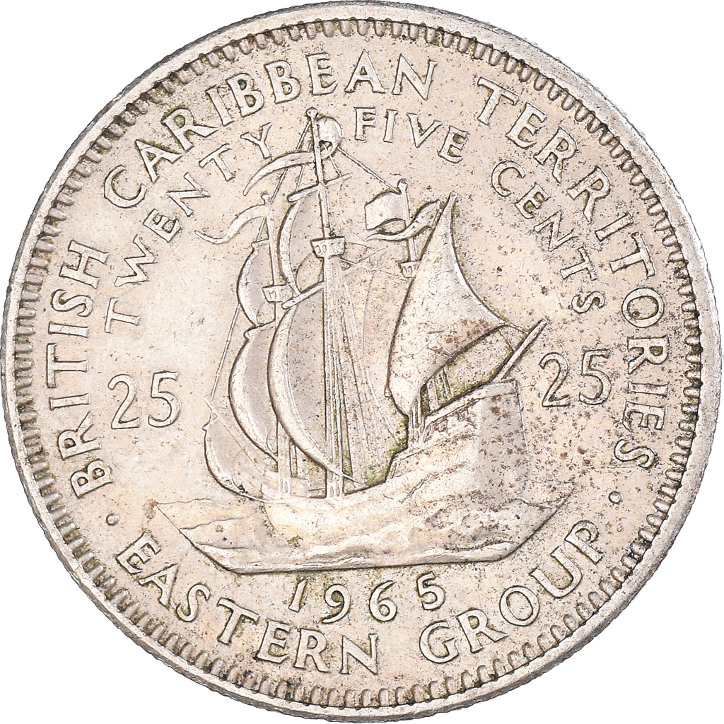 Coin, East Caribbean States, 25 Cents, 1965 | North & Central American ...
