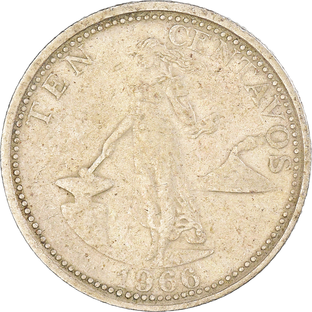Coin, Philippines, 10 Centavos, 1966 | Asian and Middle Eastern Coins