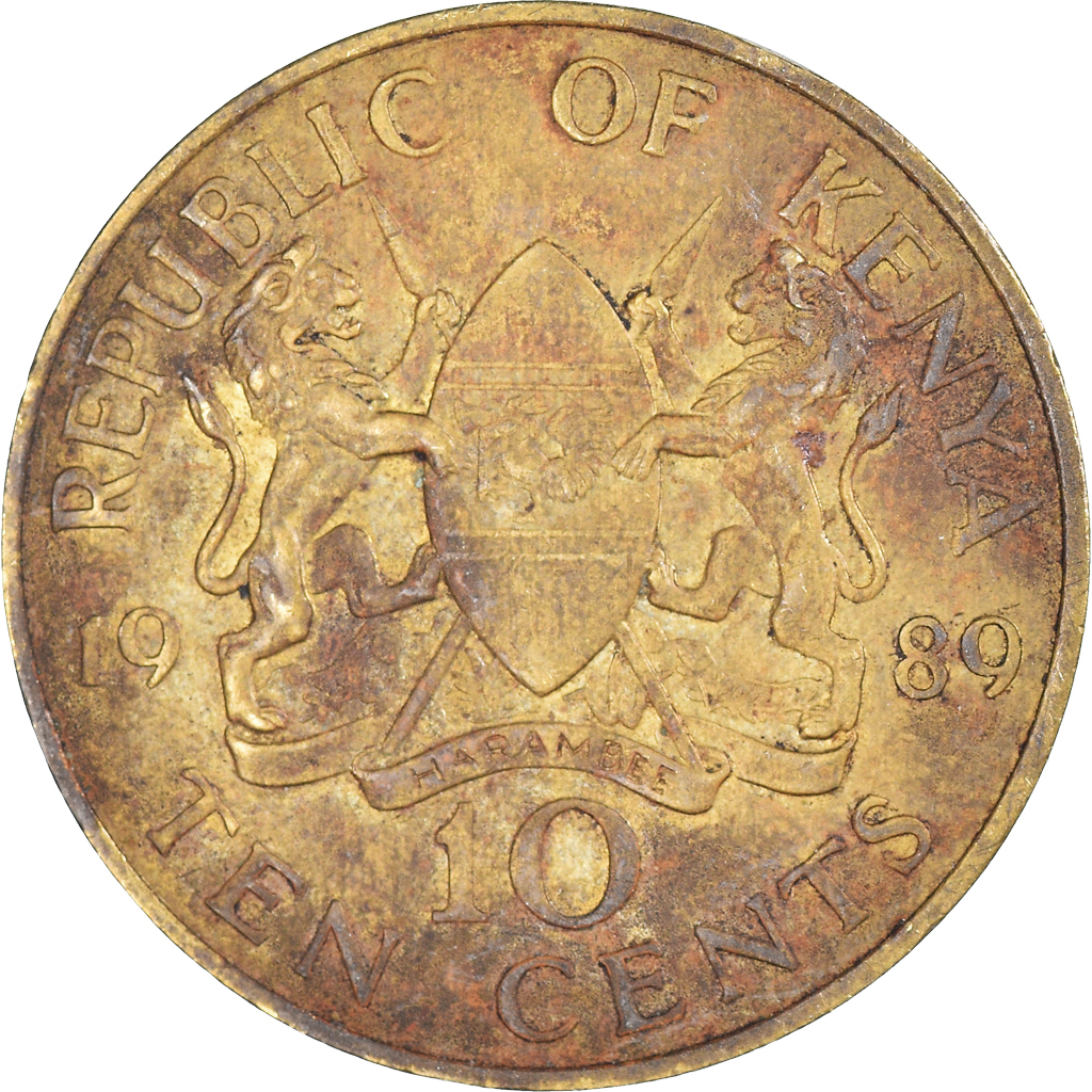 Coin, Kenya, 10 Cents, 1989 | African Coins