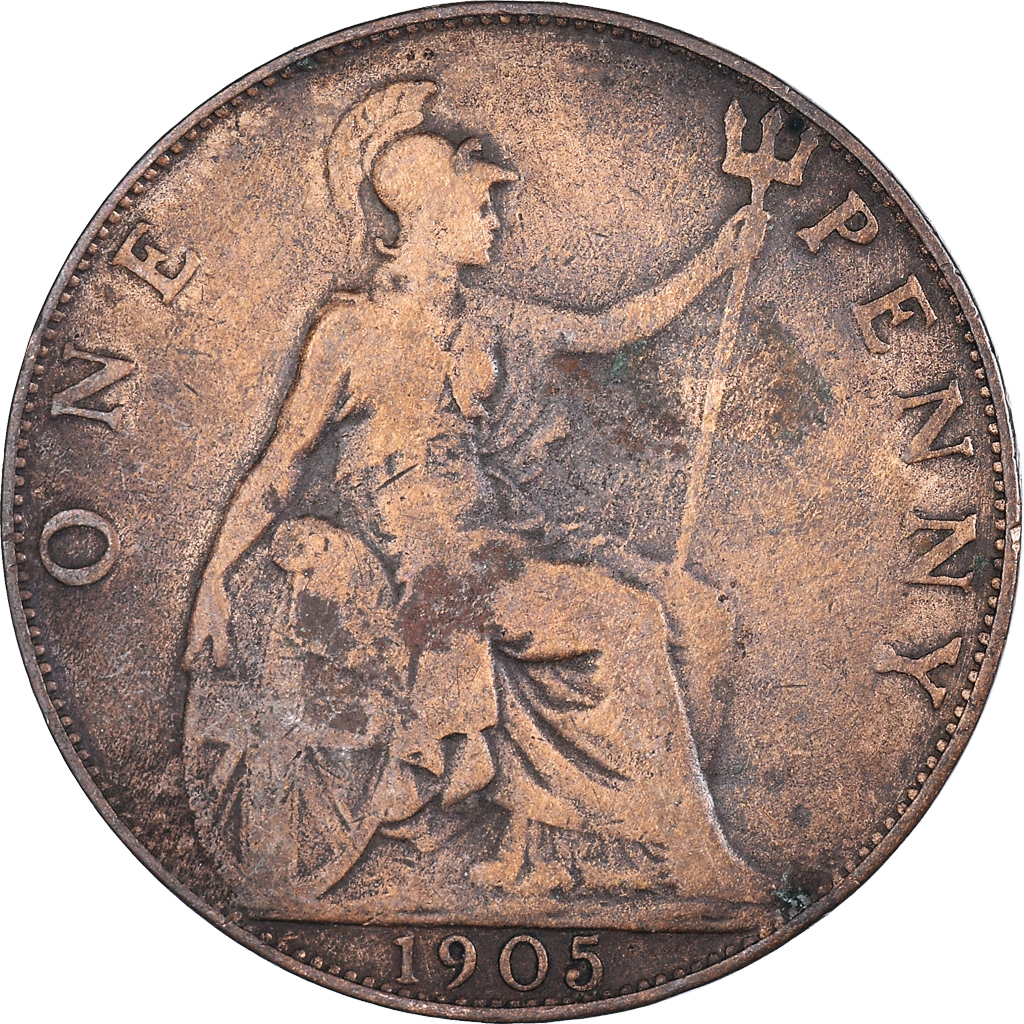 [#1089913] moneda, gran bretaña, penny, 1905 - Compra venta en ...