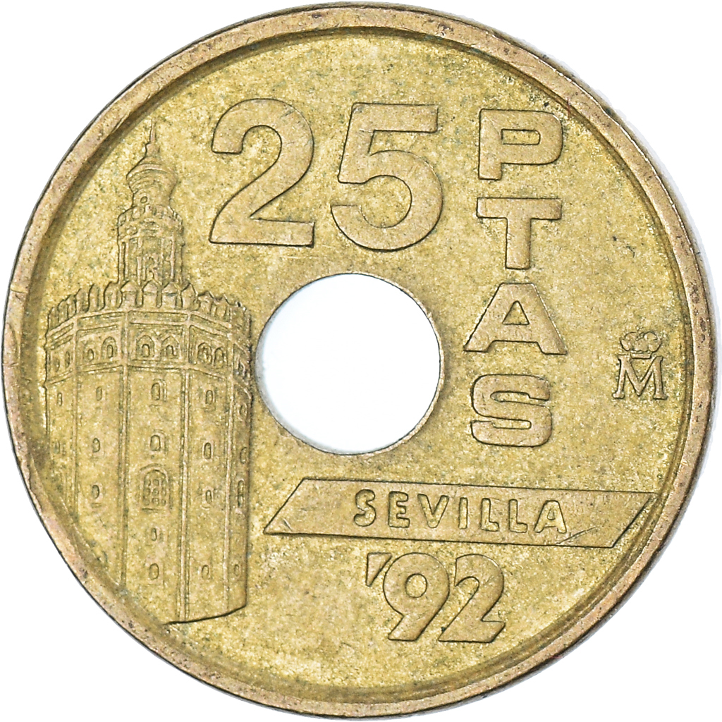 Coin, Spain, 25 Pesetas, 1992 | European Coins