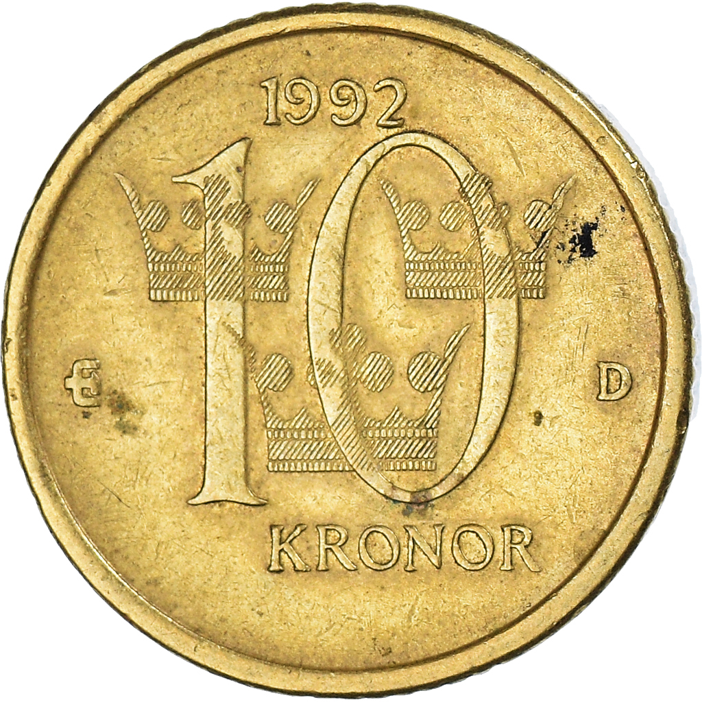 Coin Sweden 10 Kronor 1992 European Coins Coin Sweden 10 Kronor 1992 European Coins