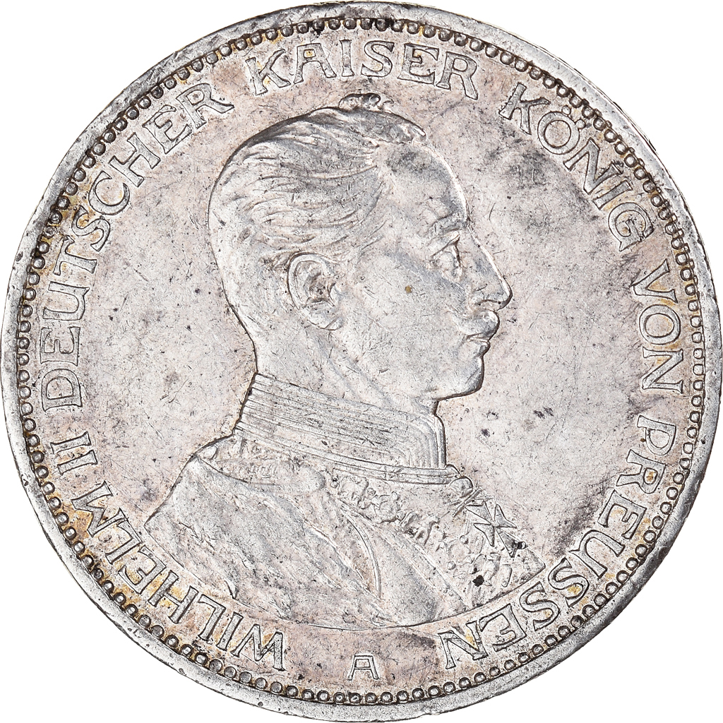Coin, German States, PRUSSIA, Wilhelm II, 3 Mark, 1914, Berlin, , Silver