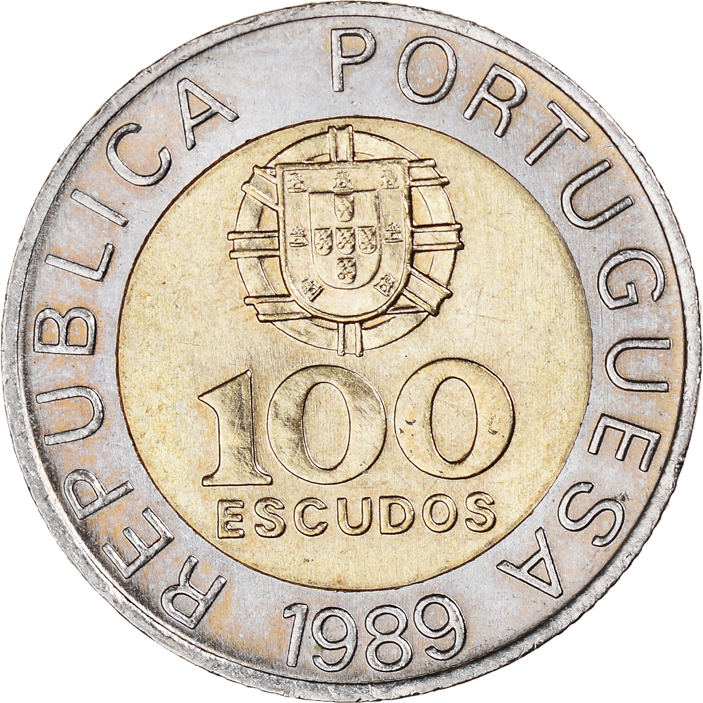 Coin, Portugal, 100 Escudos, 1989, , Bi-Metallic, KM:645.1 | European Coins