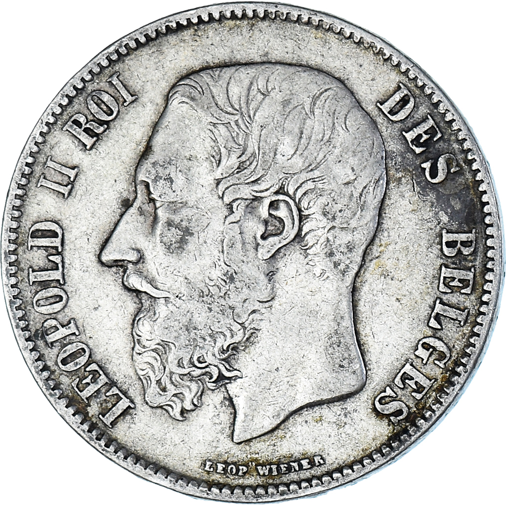 Coin, Belgium, Leopold II, 5 Francs, 5 Frank, 1869, , Silver, KM:24
