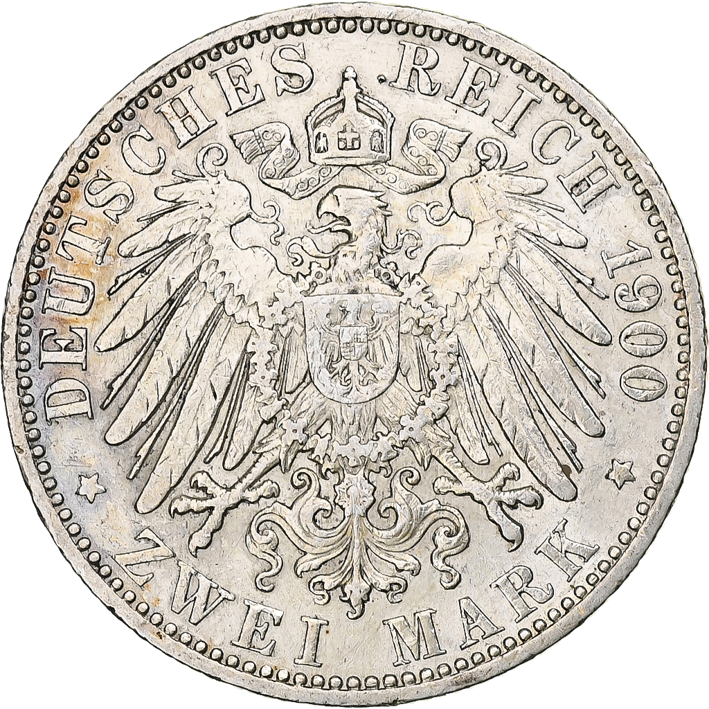 German States, PRUSSIA, Wilhelm II, 2 Mark, 1900, Berlin, , Silver