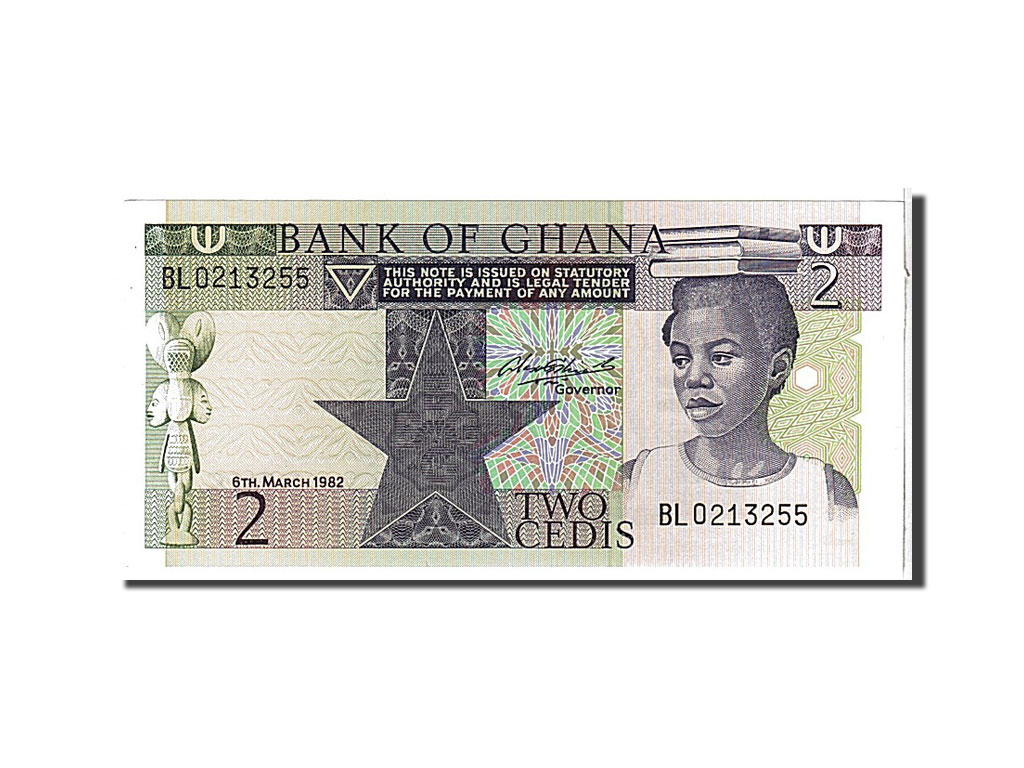 Banknote, Ghana, 2 Cedis, 1982, KM:18d, UNC(65-70) | World Paper Money