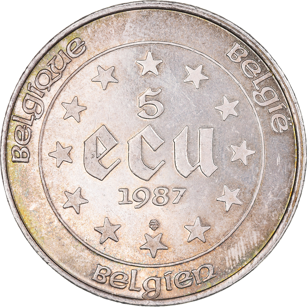 Coin, Belgium, 5 Ecu, 1987, Brussels, , Silver, KM:166 | European Coins