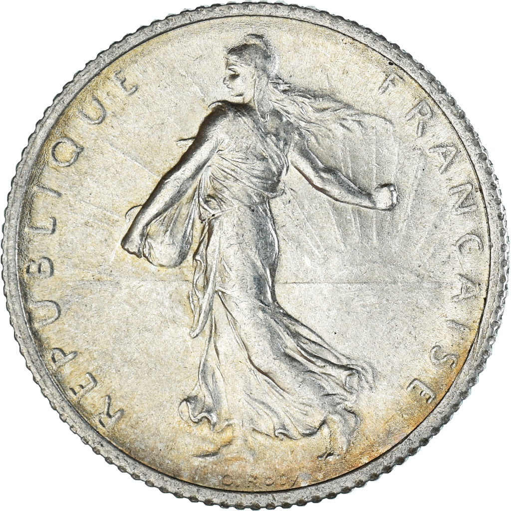 Coin, France, Semeuse, Franc, 1917, Paris, , Silver, KM:844.1