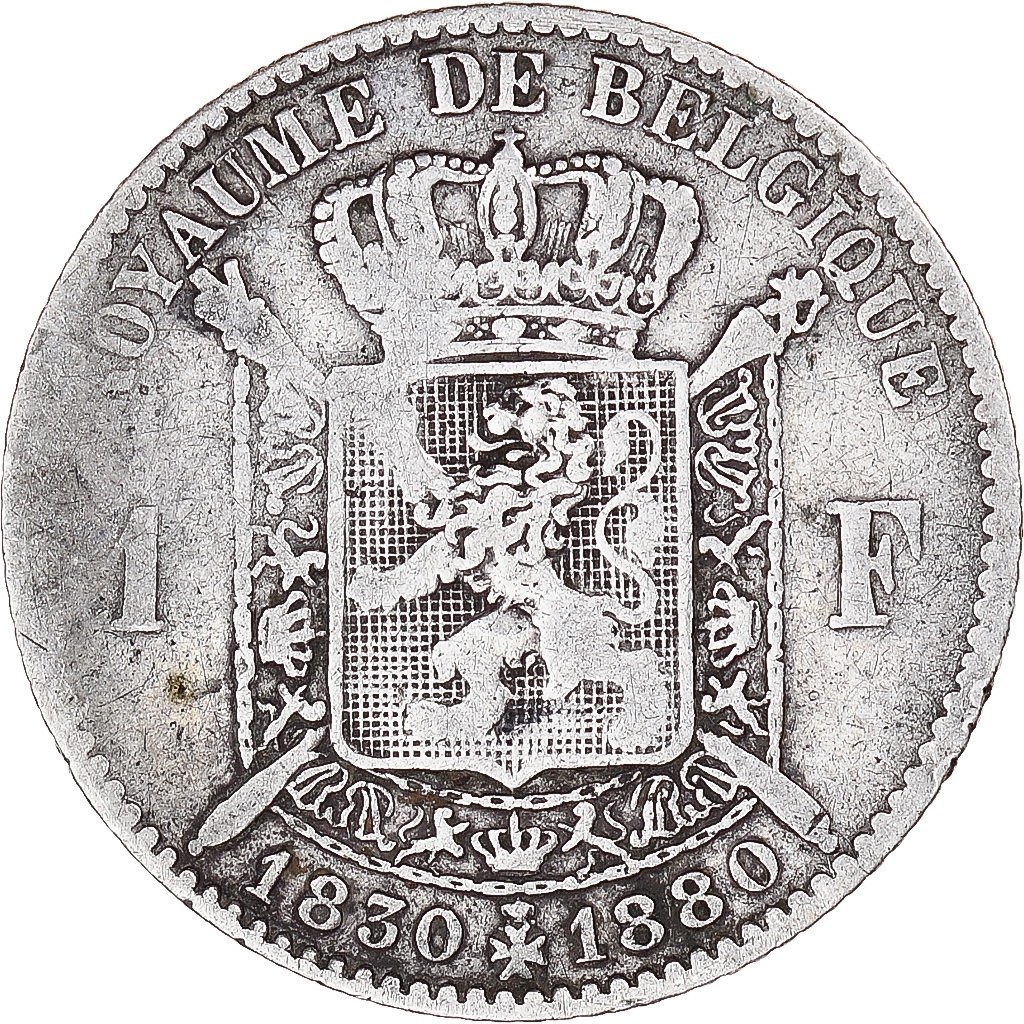 Coin, Belgium, Leopold II, Franc, 1880, , Silver, KM:38 | European Coins