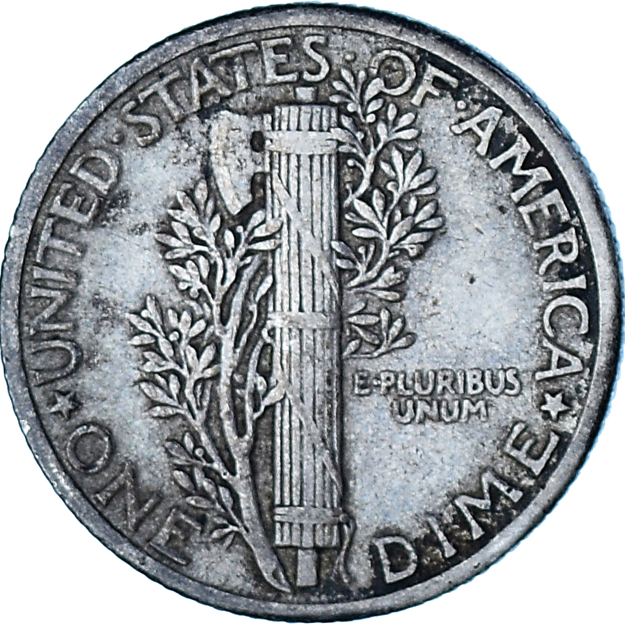United States, Mercury Dime, Dime, 1938, U.S. Mint, Philadelphia,