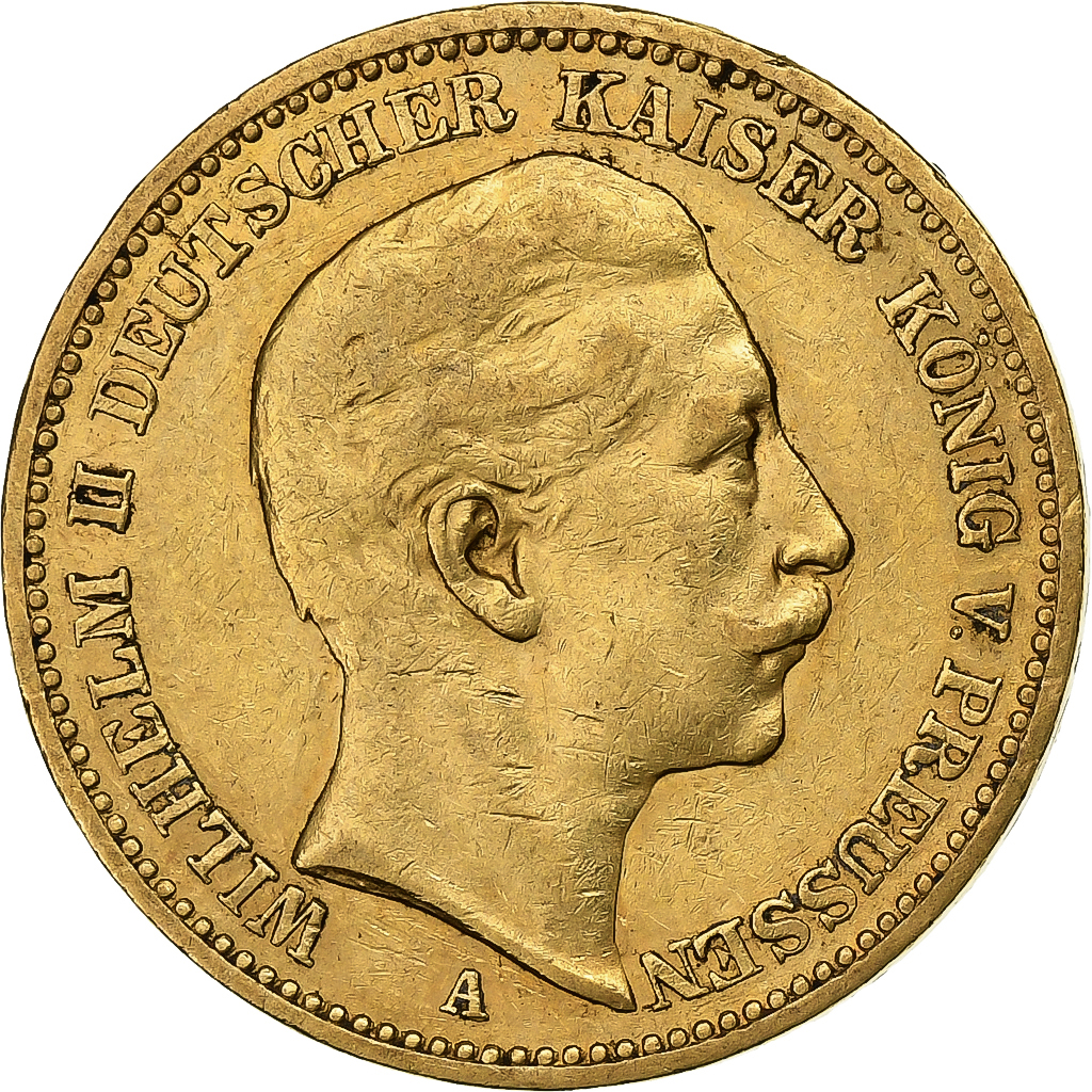 Coin, German States, PRUSSIA, Wilhelm II, 20 Mark, 1889, Berlin,