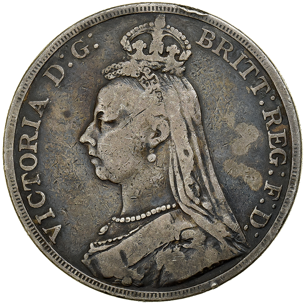 Great Britain, Victoria, Crown, 1889, London, Silver, , KM:765