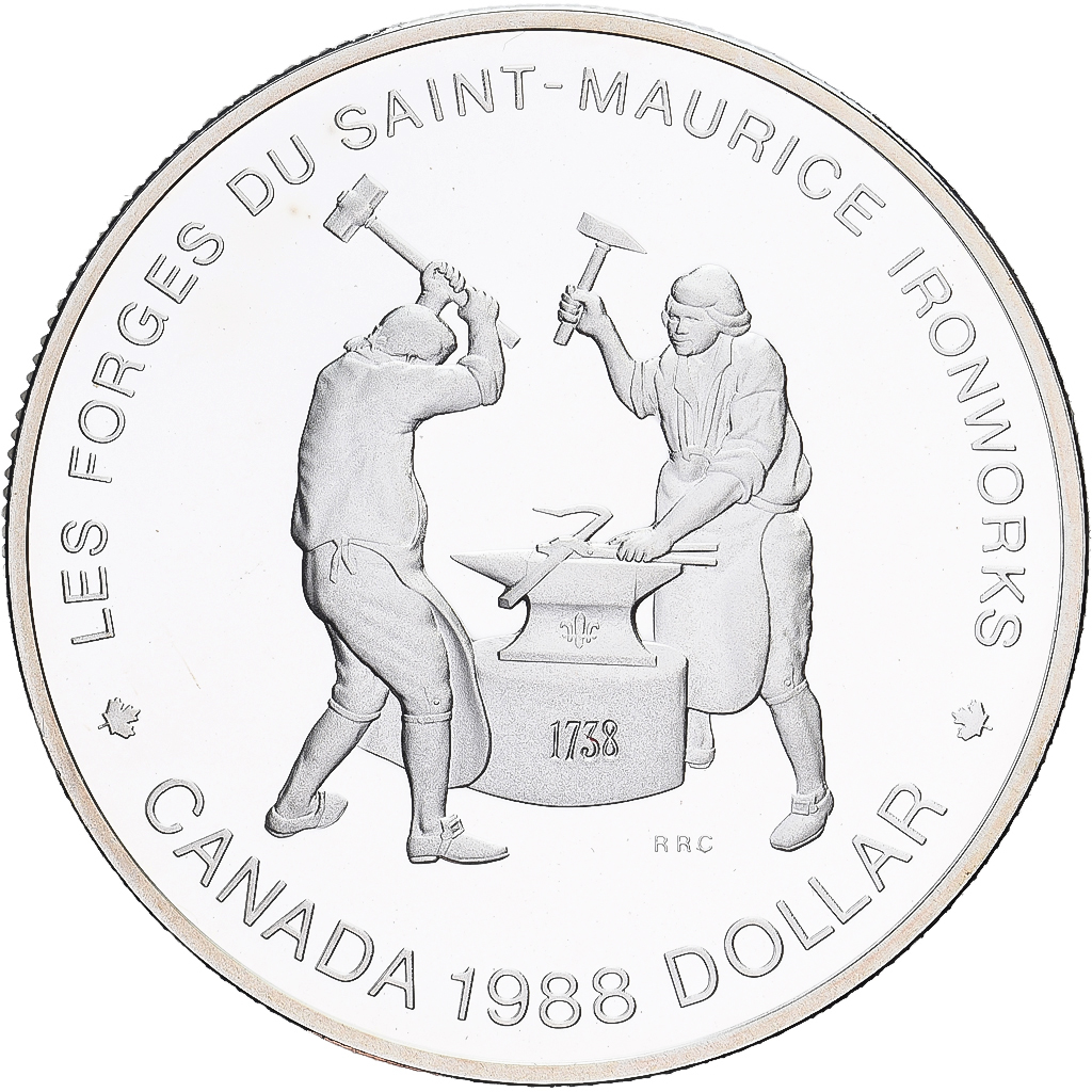Coin, Canada, Elizabeth II, Dollar, 1988, Royal Canadian Mint, Ottawa