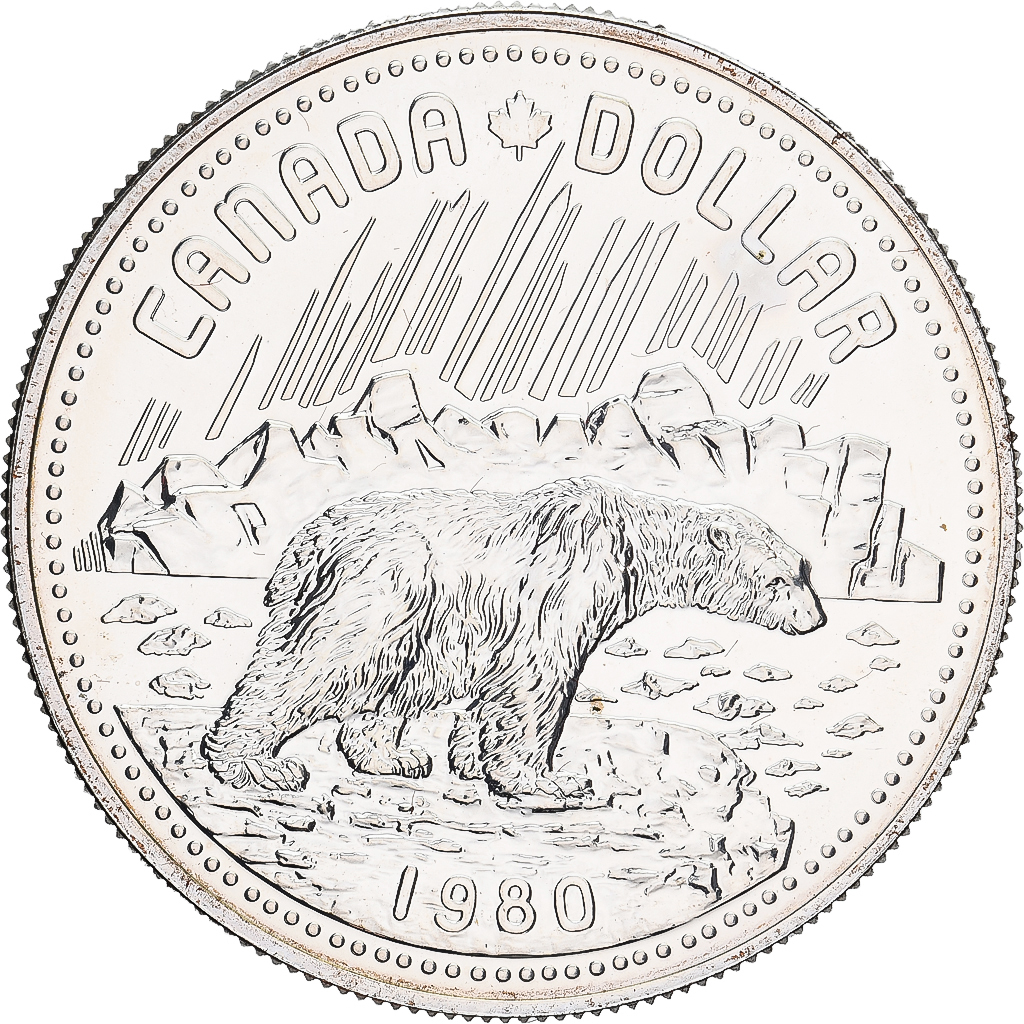 Canada, Elizabeth II, Dollar, 1980, Royal Canadian Mint, BU, Silver,